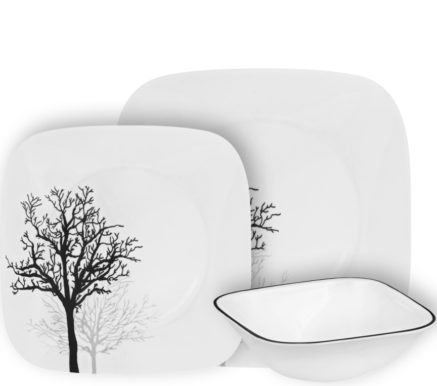 סט צלחות קורנינג 18 חלקים CORELLE® - Timber Shadows