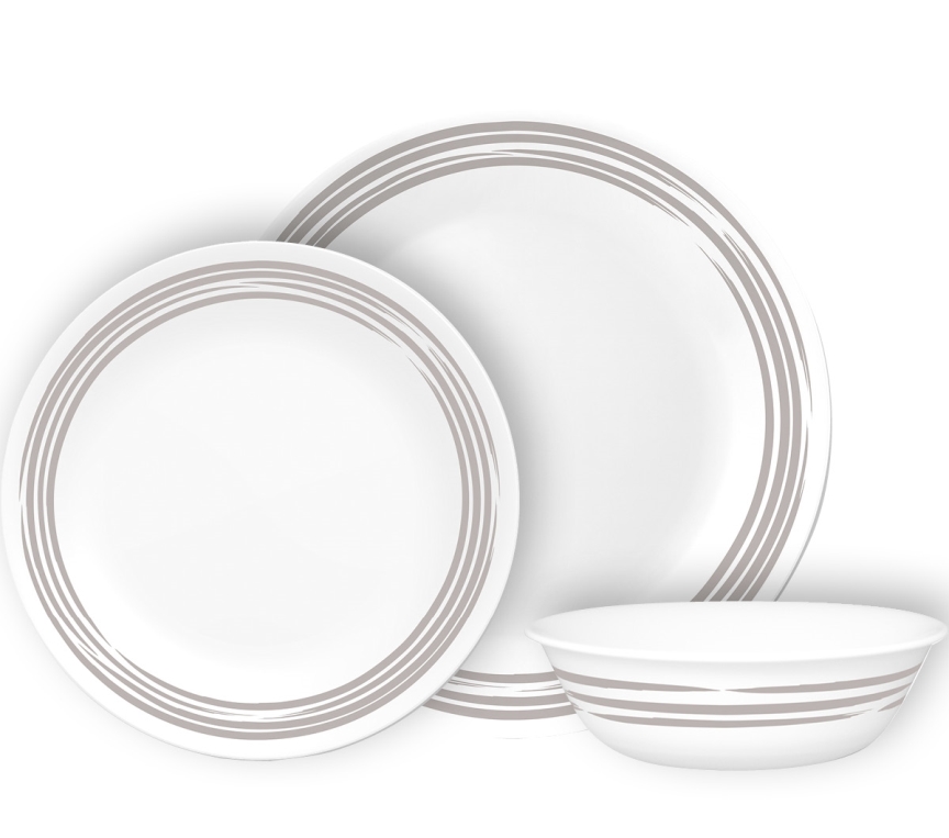 צלחת קורנינג Corelle – Botanical Stripes | פשוט לבית