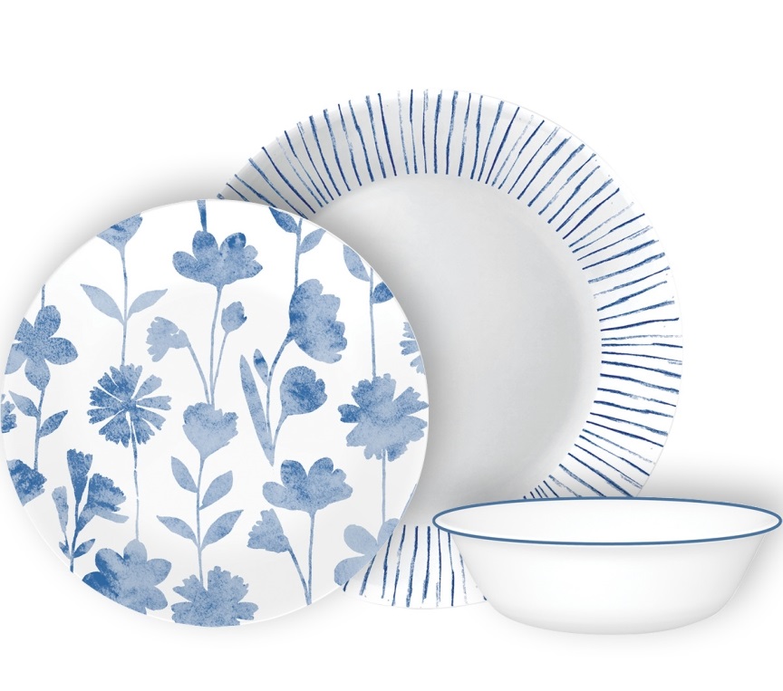צלחת קורנינג Corelle – Botanical Stripes | פשוט לבית