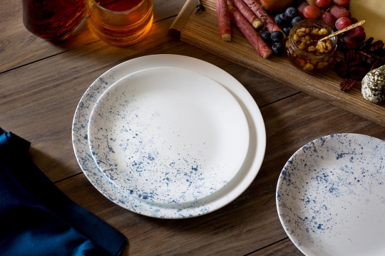 צלחת קורנינג Corelle – Indigo Speckle | פשוט לבית